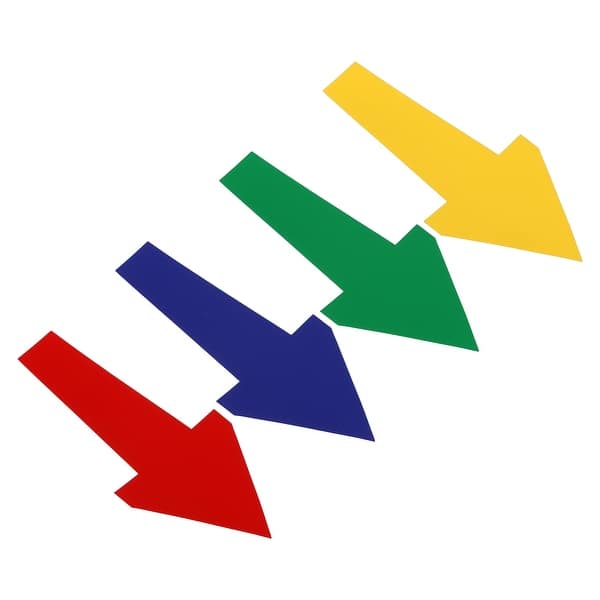 20Pcs 8" x 4" Arrow Sticker, PVC Self Adhesive Arrow Sign, 4 Color - Multicolor - Bed Bath ...